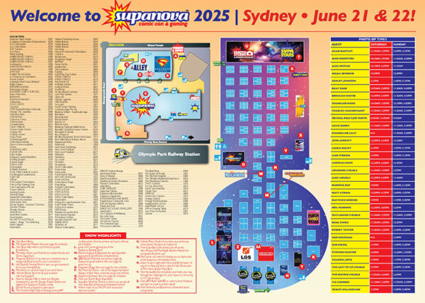 Timetables for Supanova 2025 - Sydney and Perth - Supanova Comic Con ...